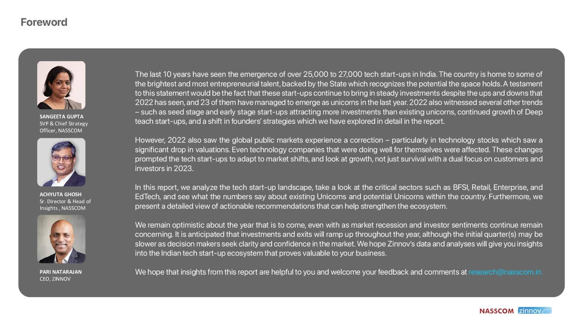 India Tech Start-up Landscape Report 2022 by Zinnov-NASSCOM | Zinnov